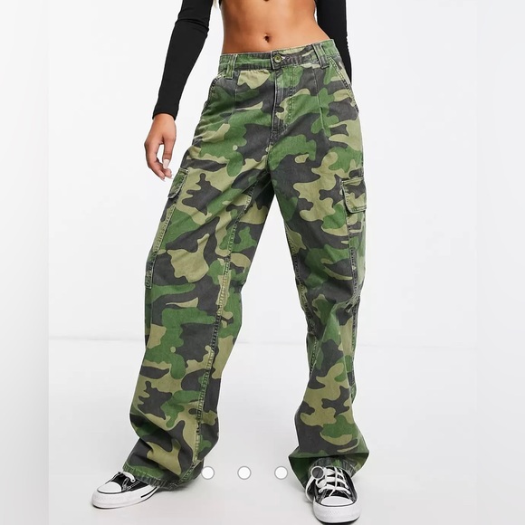 Asos Pants And Jumpsuits Asos Design Oversized Cargo Pants In Khaki